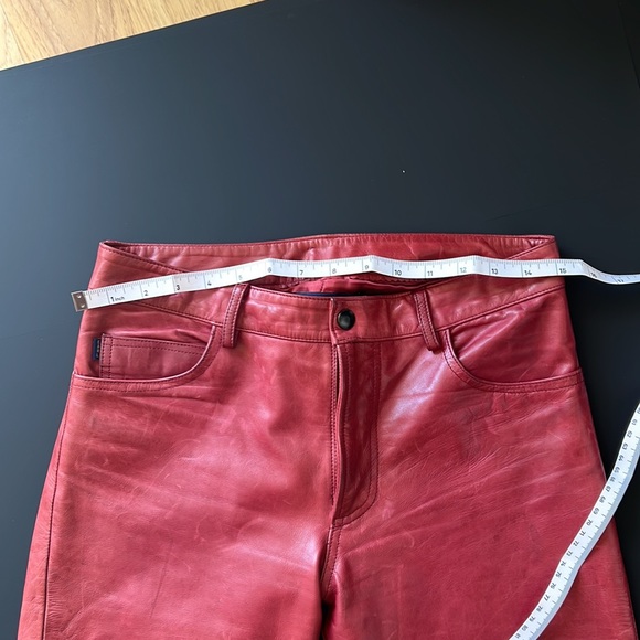 Earl Jeans | Pants & Jumpsuits | 999 Vintage Deep Red 10 Leather Pants ...